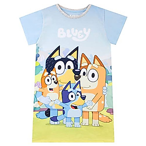 Bluey Nightdress Girls Short Sleeve Nightie Multicolor 5