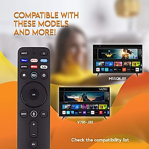 XRT260-V2 OEM Voice Remote Control for Vizio LED Smart TV V-Series 4K HDR Smart TV with Shortcut APP Buttons Disney+ Netflix Primevideo Watchfree