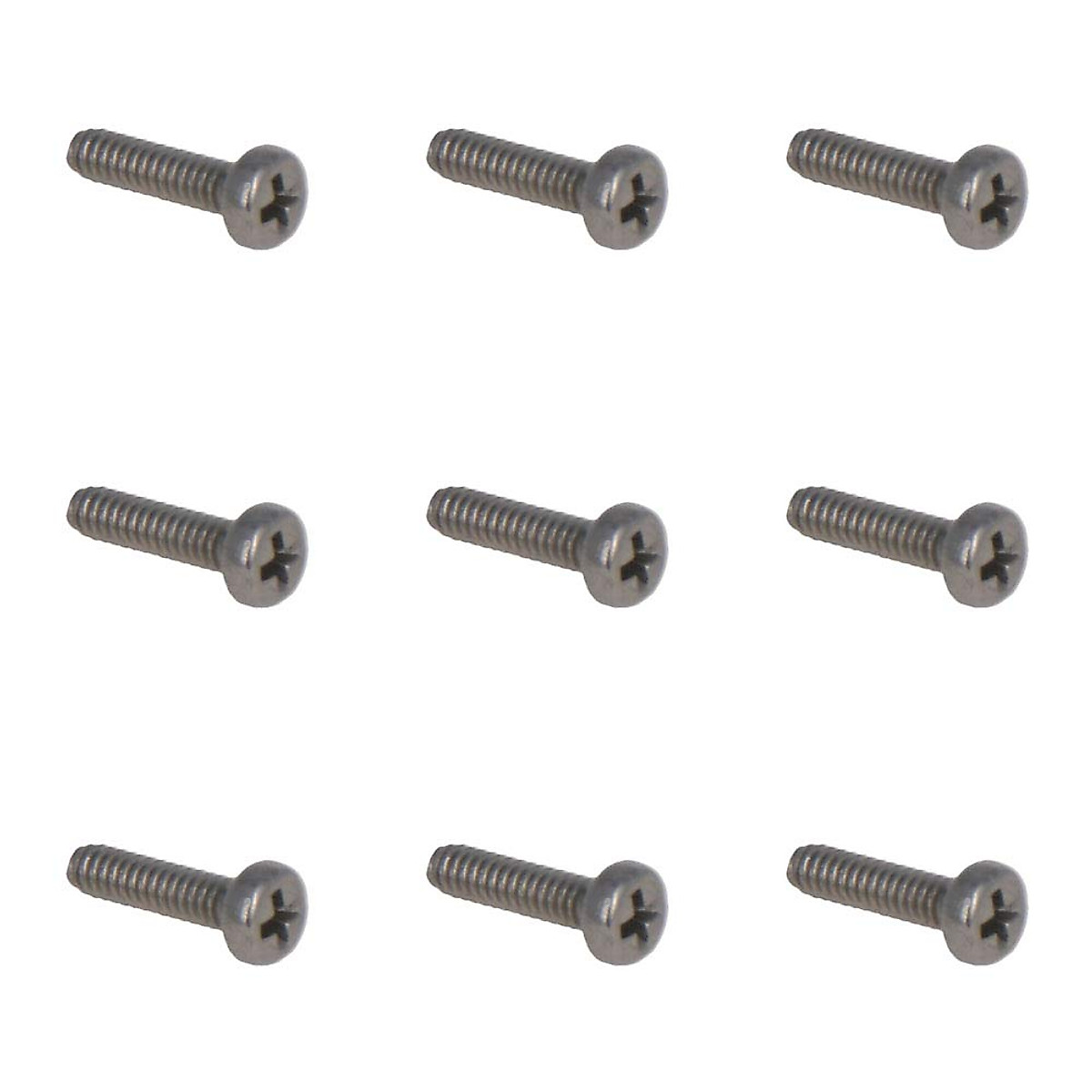MroMax 100Pcs M1.6 x 6mm Pan Head Phillips Machine Screws, 304 Stainless Steel 18-8, Fully Thread, Metric Silver Gray Cross Head Screws Bolts for Sunglasses, Watch and Small Electronic Devices