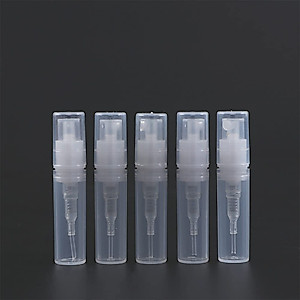 5 Pcs Refillable Bottles Liquid Container Empty Spray Bottle 2ml 3ML 5ML Sample Bottles Cosmetics Bottle Clear Atomizer Bottles(2ml)