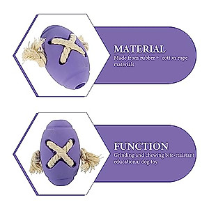 Yustery Dog Rugby Balls Toy Puppy Chewing Toy Home Dog Bite Toy Rugby Design Pet Toy