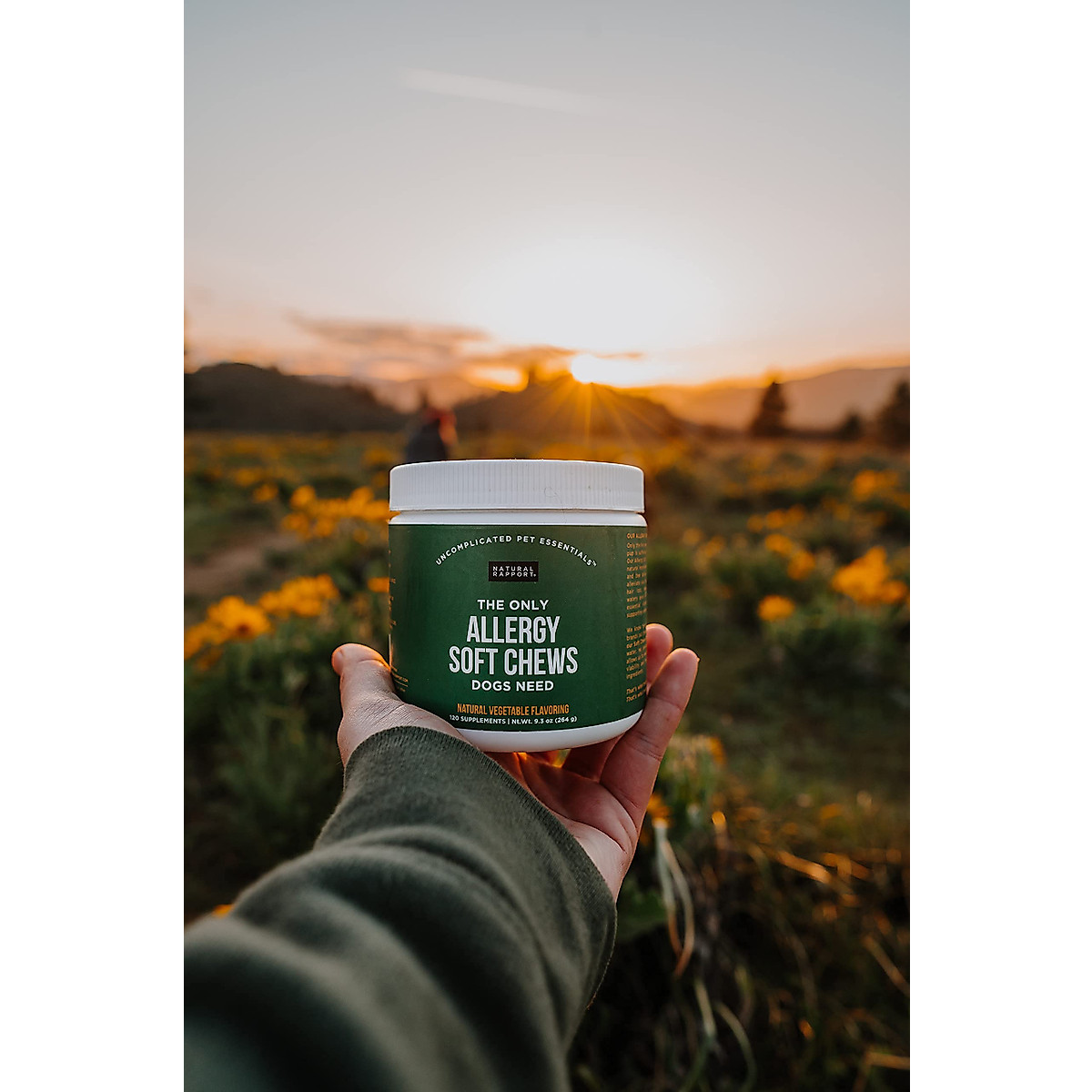 Natural Rapport Dog Allergy Supplement - The Only Allergy Soft Chews Dogs Need - 120ct Treats That Contain Kelp and Bee Pollen for Allergy and Itch Relief