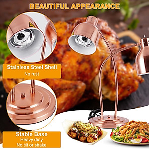 YMJOINMX Food Warmer Lamp Heat Lamp with Bulbs for Food Heating Lamp Commercial Food Buffet Warmer Lamp Restaurant Food Service
