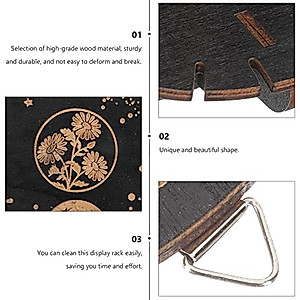 Operitacx 2pcs Wooden Crystal Display Shelf Crystal Holder Wall Mounted Witch Stuff Rack Stand Witchy Room Decoration for Crystals Stone Essential Oil