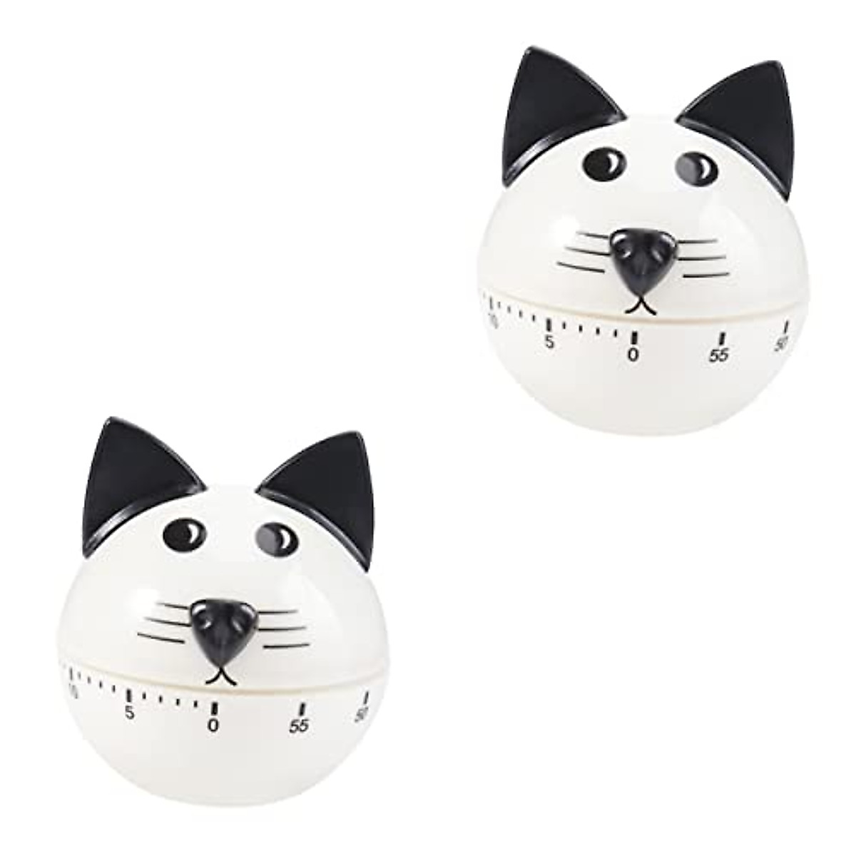 2 Pcs Kitchen Timer Egg Boiler Timer Hour Glass Timer for Mechanical Timer Wind up Kitchen Timer Visual Timer 60 Minute Countdown Timer with Alarm Digital Kitchen Timer White