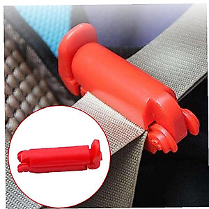 Froiny Slip-Resistant Clip Car Seat Safety Belt Fixing Clip Car Seat Anti Escape Harness Clip for All Child Mostly Car Safety Seat, Red, 88*22mm