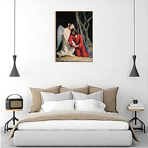 F-CANLAN Round Full Drill Diamond Painting Kit 5D Angel God Diamond Art Painting by Numbers Angel Wing Diamond Painting with Gem for Adult Beginner Jesus Diamond Painting Room Decor (12X16 inches)