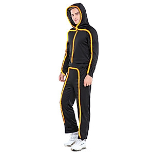 HSCTEK Led Light up Stick Figure Costume Adult, Halloween Stick Man Costume for Men Women(Yellow,XL)