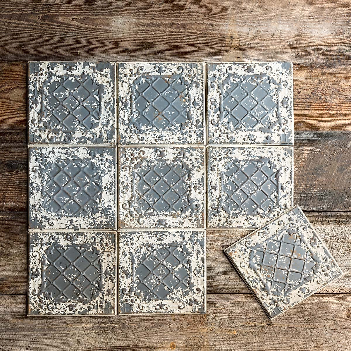 Park Hill Collection Decorative Tin Ceiling Tile - Antique Cream Color