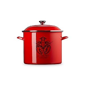 Le Creuset Enamel On Steel Traditional Lobster Stockpot, 20 qt., Carmin
