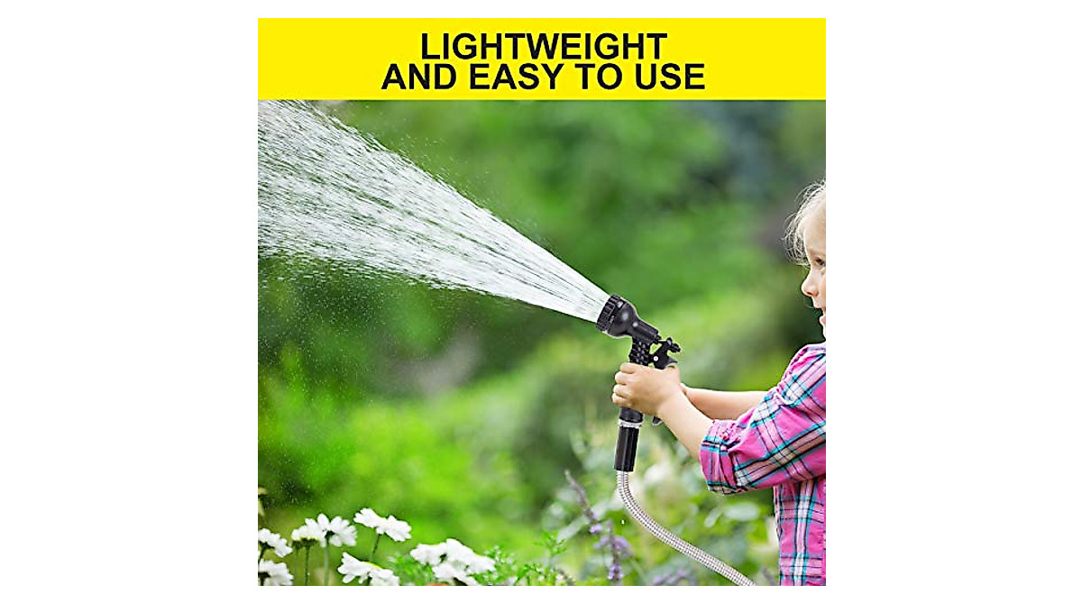 FOXEASE 25ft Metal Water Hose: Tangle-Free, Kink-Proof & Durable