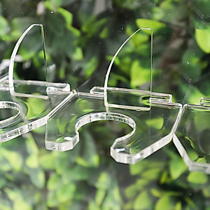 TABLECLOTHSFACTORY 5ft Clear Acrylic 5-Tier Wine Glass Stemware Rack, Champagne Flute Holder Wall Stand