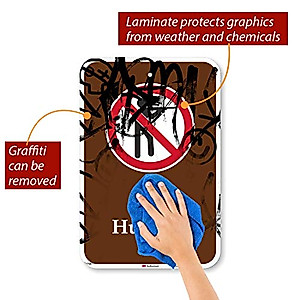 SmartSign "No Hunting" Campground Sign | 12" x 18" 3M Engineer Grade Reflective Aluminum