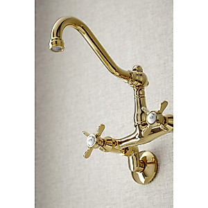 Kingston Brass KS3222BEX Essex Kitchen Faucet, Polished Brass