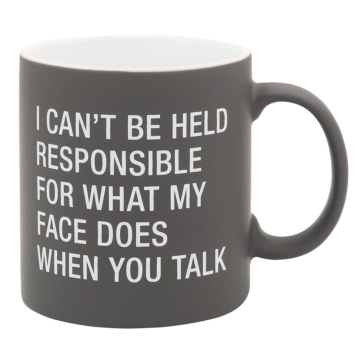 About Face Designs Hilarious Say What Collection - Gifts For Him Stoneware Mug/Cup, 20-Ounce, Responsible
