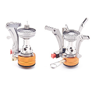 Ultralight Backpacking Stove Portable Camping Stove with Piezo Ignition Perfect for Camping, Hiking and Backpacking Trips