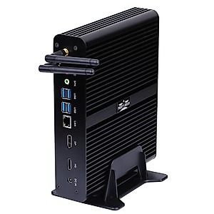 PARTAKER Fanless Mini PC, Desktop Computer, Core I7 1165G7 11th Gen 4 Cores CPU, 16G RAM 512G SSD, Windows 11 Pro or Linux Ubuntu, 4K Display, HDMI, DP, Aluminum Alloy Case
