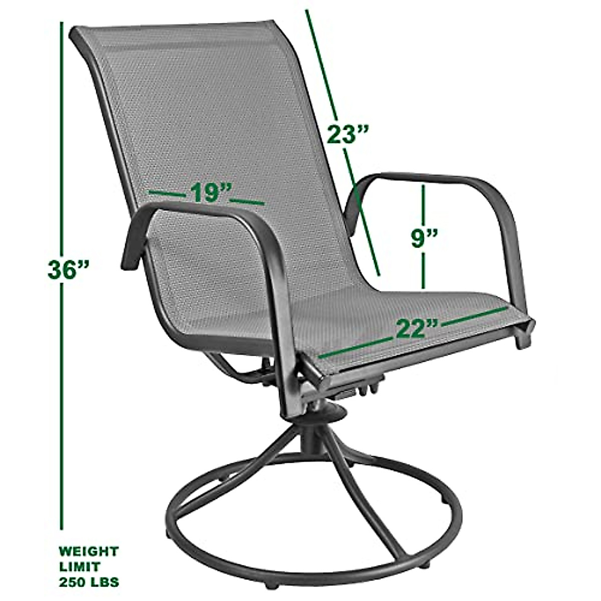 Patio Master Corporation Sienna Swivel Rocker (Set of 2) (Gray)