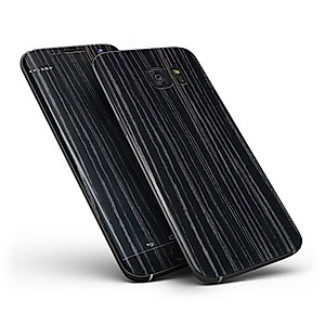 Design Skinz Design Skinz Black Wood Texture Full-Body Wrap Decal Skin-Kit for The Galaxy S8