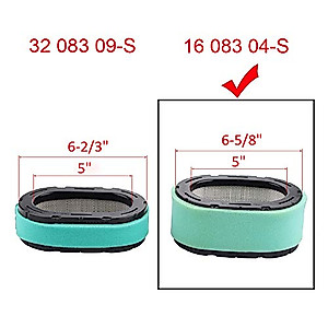 Savior 16-083-04-S Air Filter 16-083-05-S Pre Cleaner 52-050-02-S Oil Filter for Kohler 16 083 04S 1608304-S EZT715 EZT725 EZT740 KT610 KT620 KT715 KT725 KT730 ZT720 Kohler 7000 Series Air Filter