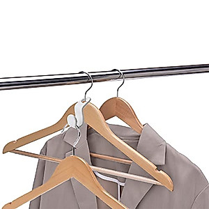 50 pcs Space Saving Hangers and Clothes Hanger Connector Hooks, BOSOIRSOU 10 pcs Sturdy Plastic Magic Hangers and 40 pcs Smart Closet Space Saver Closet Clothes Organizer