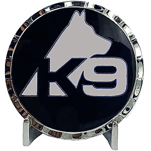 BB-014 K9 Thin Gray Line Challenge Coin Fist Paw Bump Corrections Correctional Officer CO Police