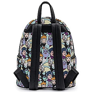 Loungefly Disney Villains Mini-Backpack Handbag Maleficent Cruella Ursula Print
