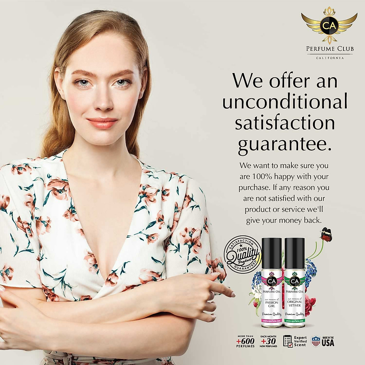 CA Perfume Impression of Emra White Musk For Women Replica Fragrance Body Oil Dupes Alcohol-Free Essential Aromatherapy Sample Travel Size Concentrated Long Lasting Attar Roll-On 0.3 Fl Oz/10ml