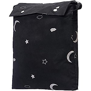 Amazon Basics Portable Window Blackout Curtain Shade with Suction Cups for Travel, Kids, and Baby Nursery - 50" x 78", Moon & Stars - 1-Pack