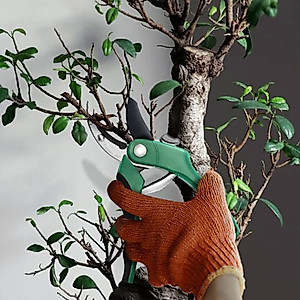 Nevlers 8" Anvil Pruning Shears for Gardening | Garden Clippers with Stainless Steel Blades & 8mm Cutting Capacity | Heavy Duty Gardening Tools | Hand Pruners for Gardening | Green Garden Pruners