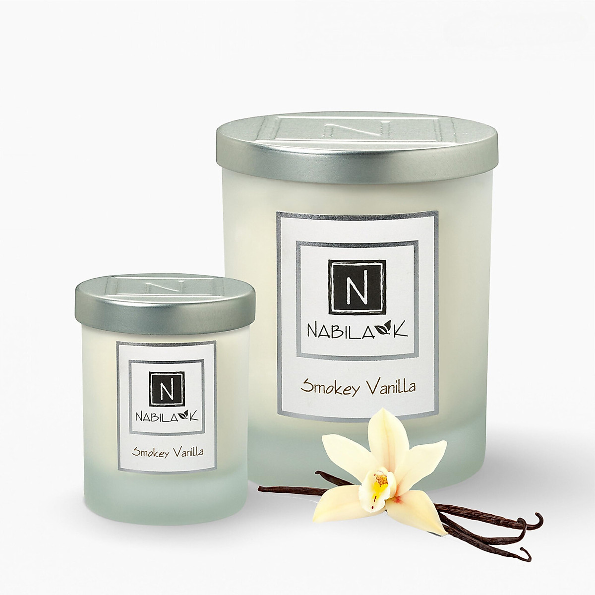 Nabila K – Smokey Vanilla - Soy-Based Candle – Anise, Nutmeg, Spicy Clove, Ginger, Sweet Vanilla, Amber - Hand-Poured - Cotton Wick - Aromatherapy Candle w/Essential Oils - Made in USA - 3 oz
