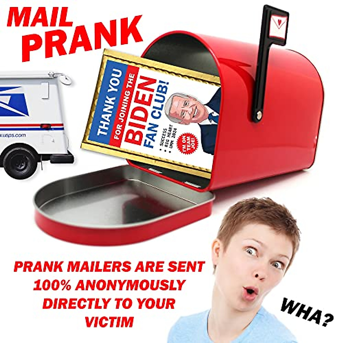 Design Doggie Joe Biden Fan Club Prank Gag - Send Anonymous and Embarrassing Prank Mail to Your Friends and Family! Hilarious Gag! Guaranteed Laughs!