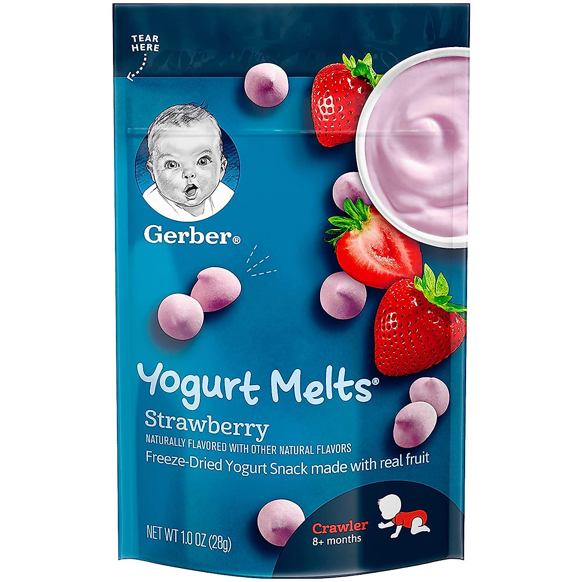 Gerber Graduates Yogurt Melts, Mixed Strawberry, 1-Ounce