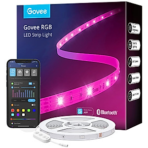 Govee RGB LED Strip Lights, 65.6ft Bluetooth LED Lights with App Control, 64 Scenes and Music Sync, LED Lights for Bedroom, Living Room, Kitchen, Party, Color Changing Light Strip 2 Rolls of 32.8ft