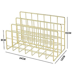 GRETD Newspaper Magazine Rack MultifunctionDesktop Storage Basket Minimalist Book Basket