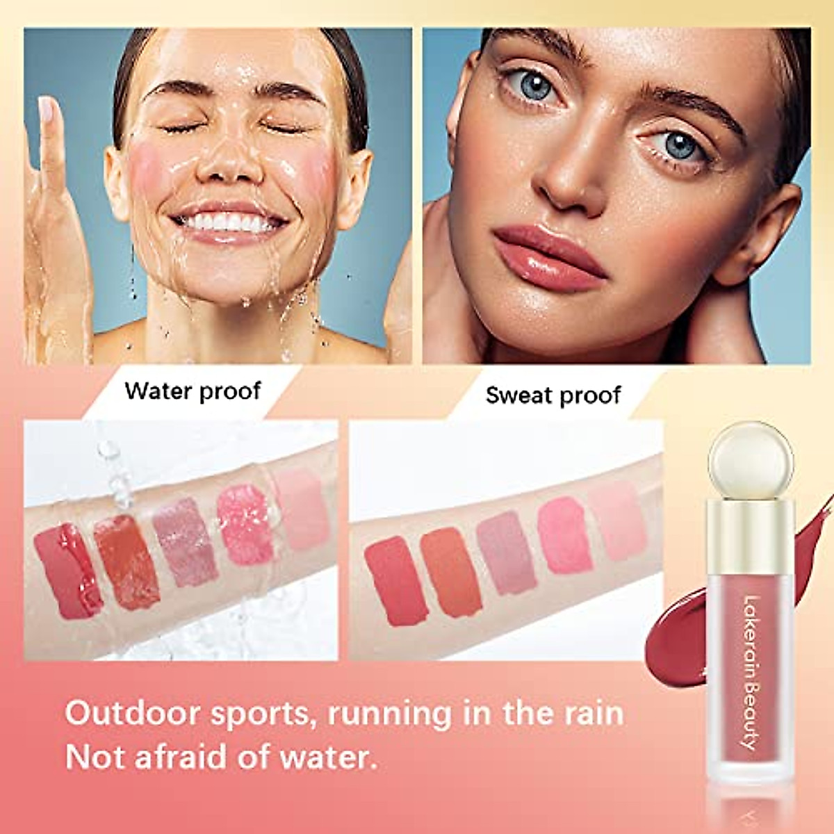 Liquid Blush, Soft Cream Liquid Blush for Cheeks, Light Weight,Long Lasting, Smudge Proof, Natural-Looking, Dewy Finish, For Natural-looking Flush & Everyday Wear (01#)