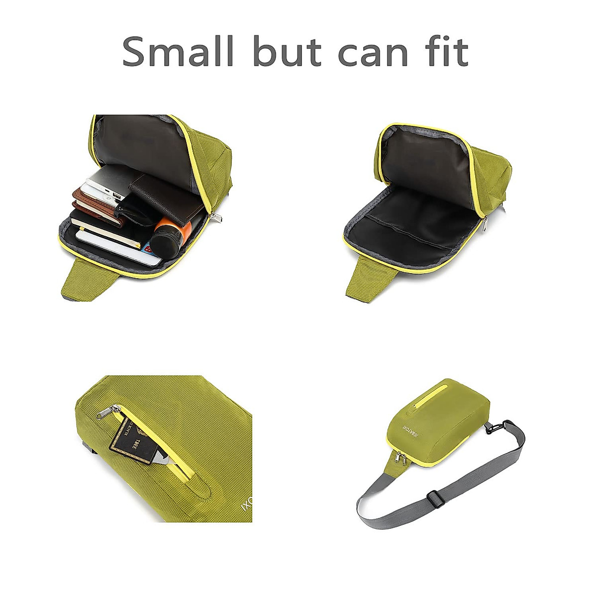 JEBATOXI UltraLight Crossbody Sling Backpack Sling Bag Travel Hiking Chest Bag Daypack