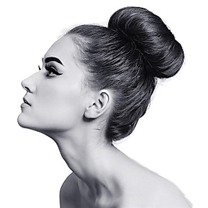 Beaute Galleria Hair Donut Bun Maker Ring Style Mesh Chignon Ballet Sock Bun (X-Large, Brown)