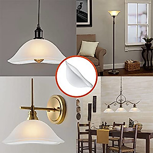 Aspen Creative 23505-01 Frosted Shade for Medium Base Socket Torchiere, Swag Lamp, Pendant, 9-5/8" Diameter x 4-1/8" High, 1 Pack Replacement Glass, Alabaster