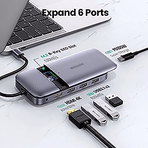 NIZYH USB C HUB USB Type C 3.1 to M.2 B-Key HDMI 4K 60Hz USB 3.1 10Gbps USB C HDMI HUB Splitter