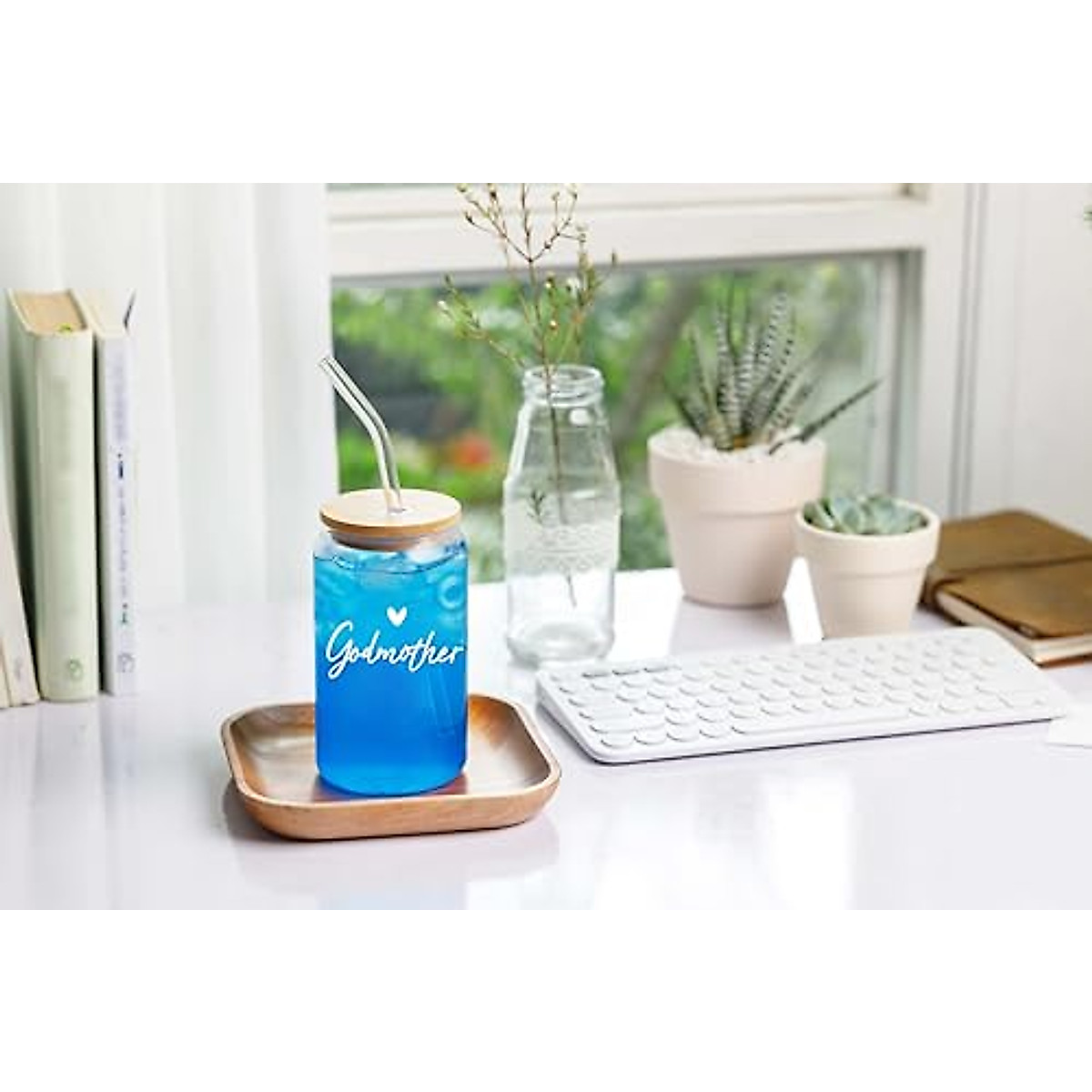 NewEleven Godmother Proposal Gifts - Will You Be My Godmother From GodChild - Christmas Gifts, Pregnancy Announcement Gifts For God Mother, Godmom, Godparents - 16 Oz Coffee Glass