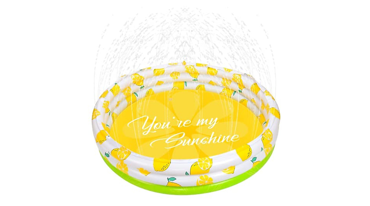 Float Joy 3-in-1 Kiddie Pool & Sprinkler 60" for Summer Outdoor Fun