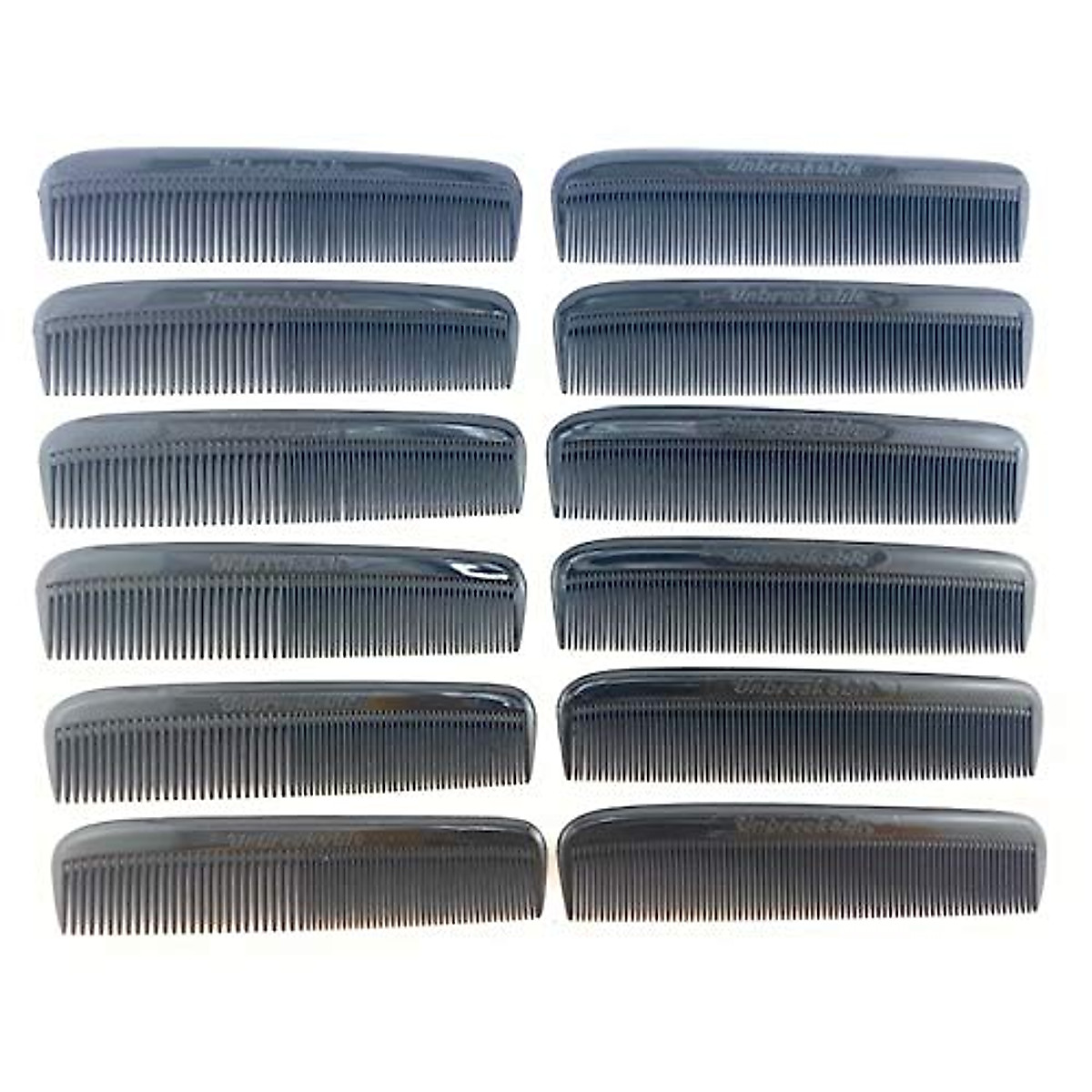 G.B.S Pocket Comb Black Course Fine and All Fine Pocket Comb, Pack of 12