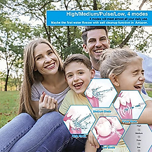 Self-cleanup Cordless Power Water Dental Flossers, Mini Portable Water Flosser Rechargeable, Hand Held Electric Water Pick Oral Irrigator Oral Air Water Flosser Travel Home