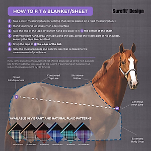 Kensington Breathable and UV Protective Sheet SureFit All Season Protection for Horse - 81", Lavender Mint