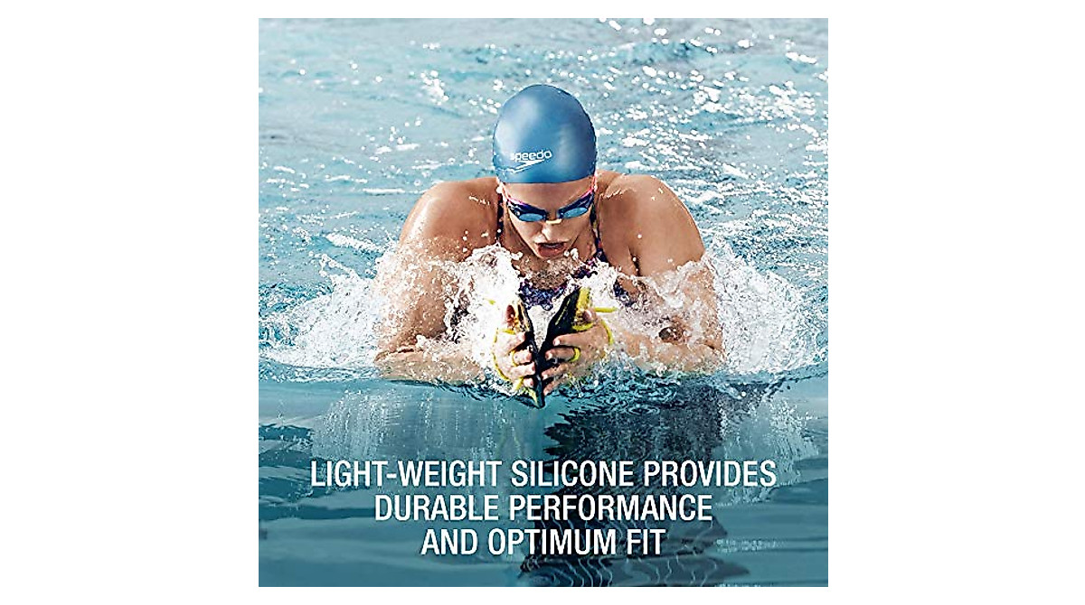 Speedo Unisex Long Hair Swim Cap - Durable Latex-Free Silicone
