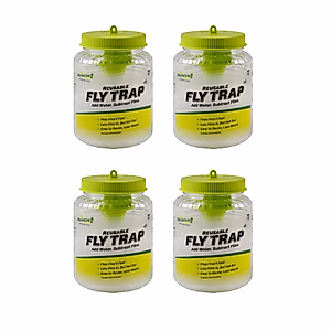 Rescue Outdoor Reusable Fly Trap Canister 4 Pack