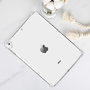 KIQ Case for iPad 9.7 5th 6th Gen, TPU Skin Protection Anti Slip Lightweight Cover for Apple iPad 9.7 2017/2018 5th & 6th Generation Air 1 2 Pro 9.7[Clear]