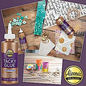 Aleenes Tacky Glue Craft Glue - 4-Ounce 2-Pack, Aleenes Original Tacky Glue, Quick Dry Tacky Glue, All Purpose Precision Craft Glue, 3 Pixiss 20ml Needle Tip Applicator and Refill Bottles, Funnel