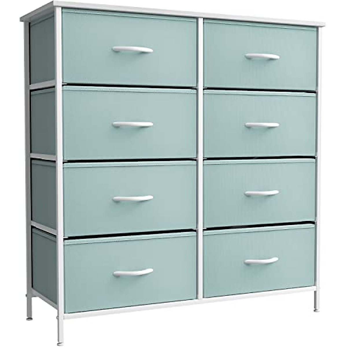 Sorbus Kids Dresser with 8 Drawers and 5 Drawer TV Stand Bundle - Matching Furniture Set - Storage Unit Organizer Chests for Clothing - Bedroom, Kids Rooms, Nursery, & Closet (Aqua)